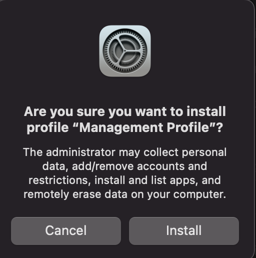 Intune Device Enrolment Prompt – Mac Support London