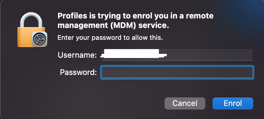 Intune Device Enrolment Prompt – Mac Support London